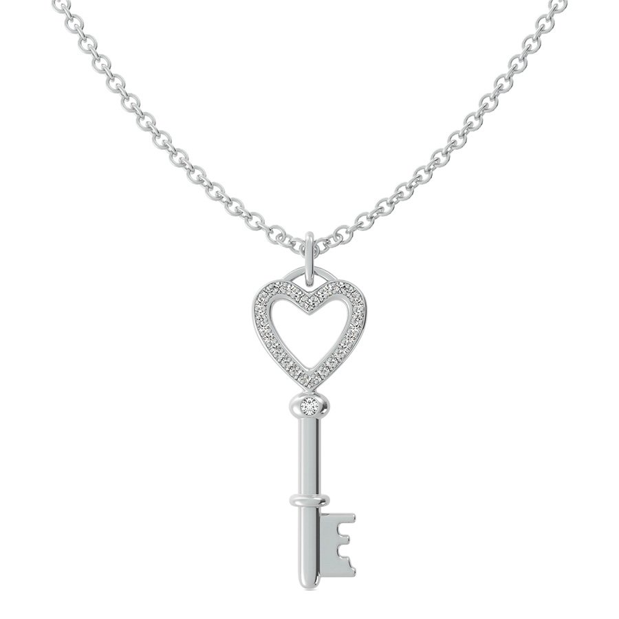 Heart Key Pendant Katt Diamonds heart-key-pendant-katt-diamonds
