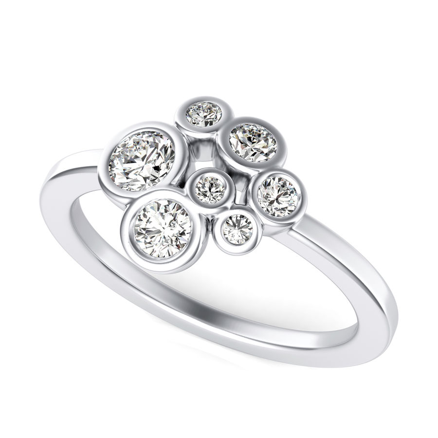 Bezel Set Cluster Stones - Katt Diamonds